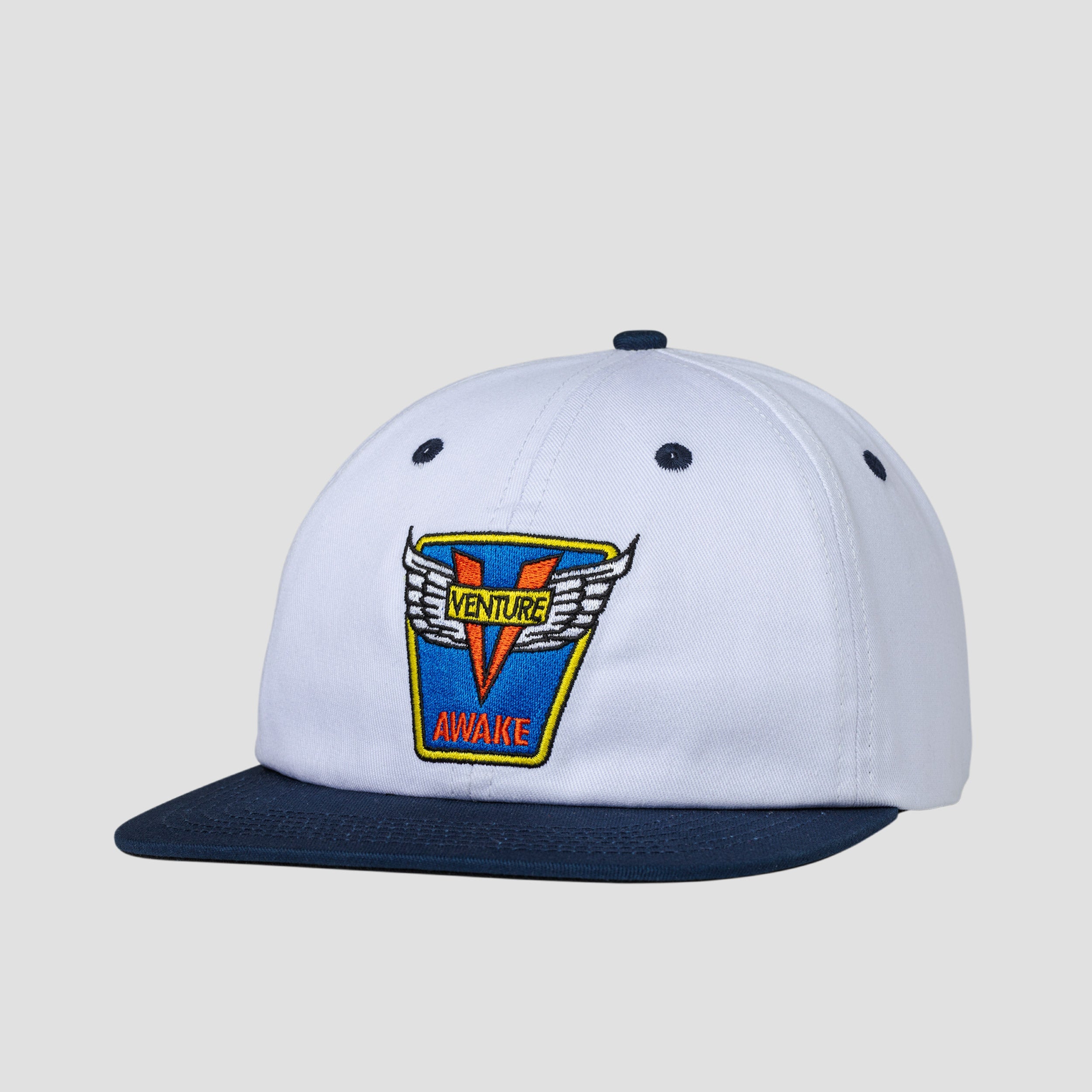 Venture Emblem Cap White / Navy – Slam City Skates