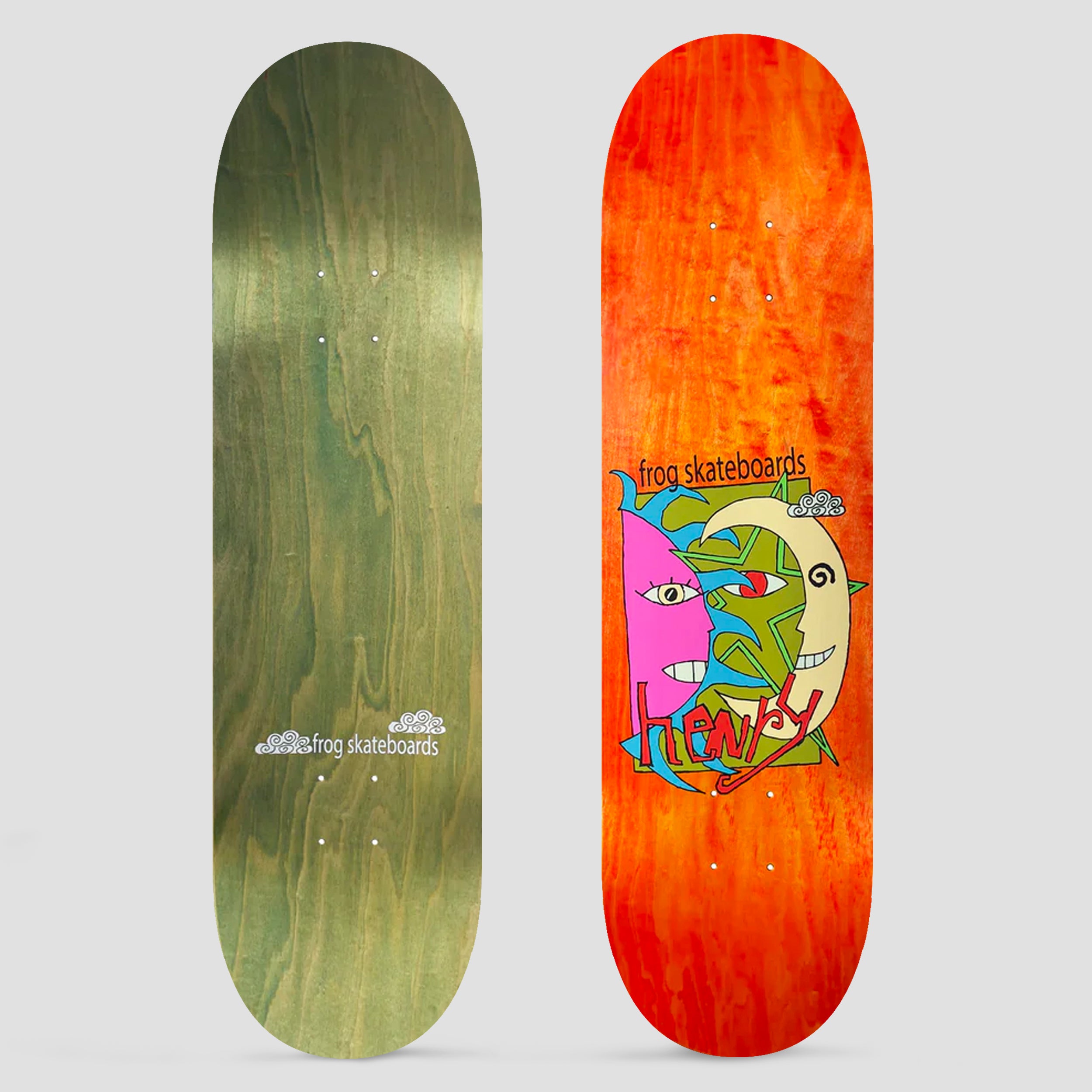 Frog 8.25 Dustin Henry Sun-Star-Moon Skateboard Deck – Slam City Skates