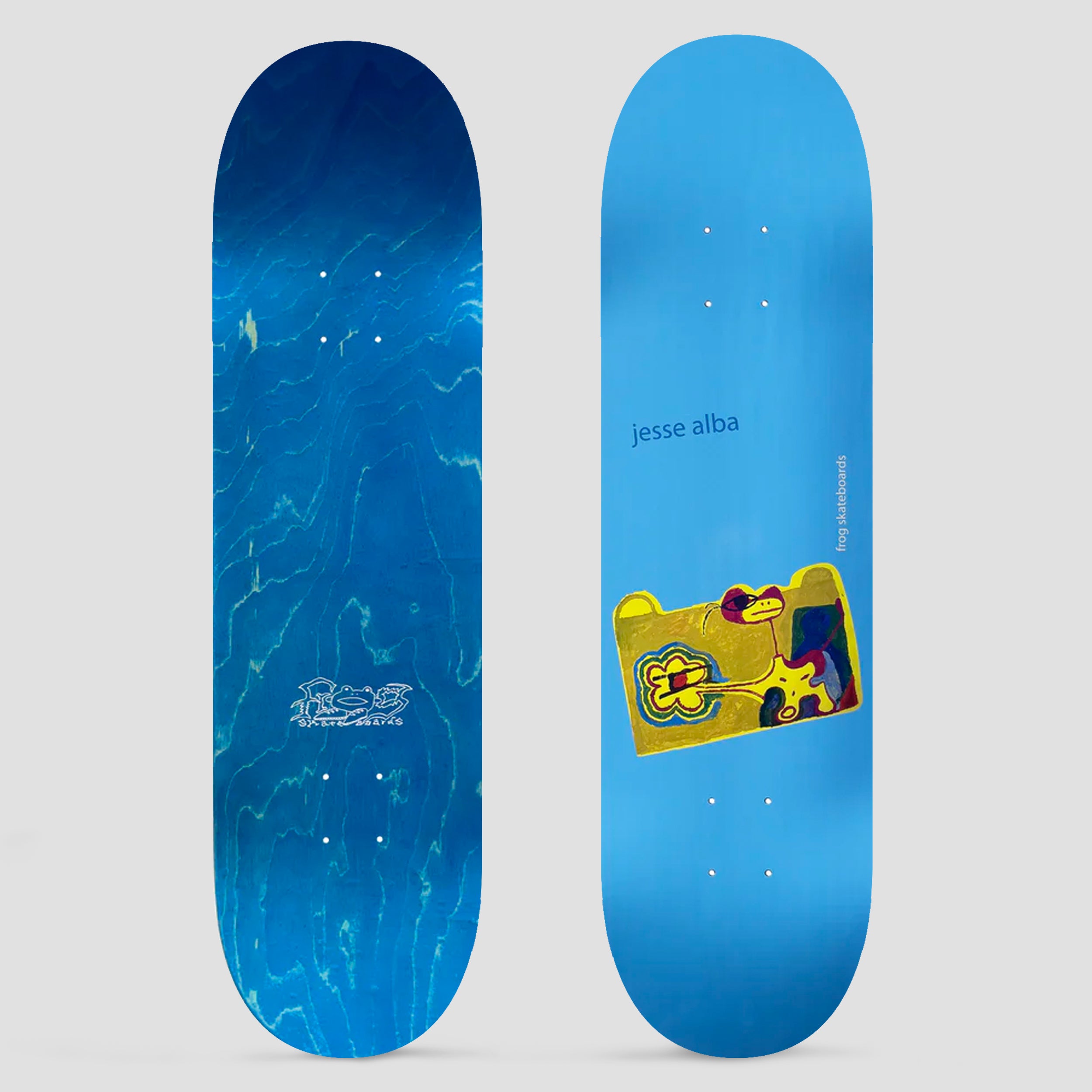Frog 8.38 Jesse Alba Painting Skateboard Deck Blue – Slam City Skates
