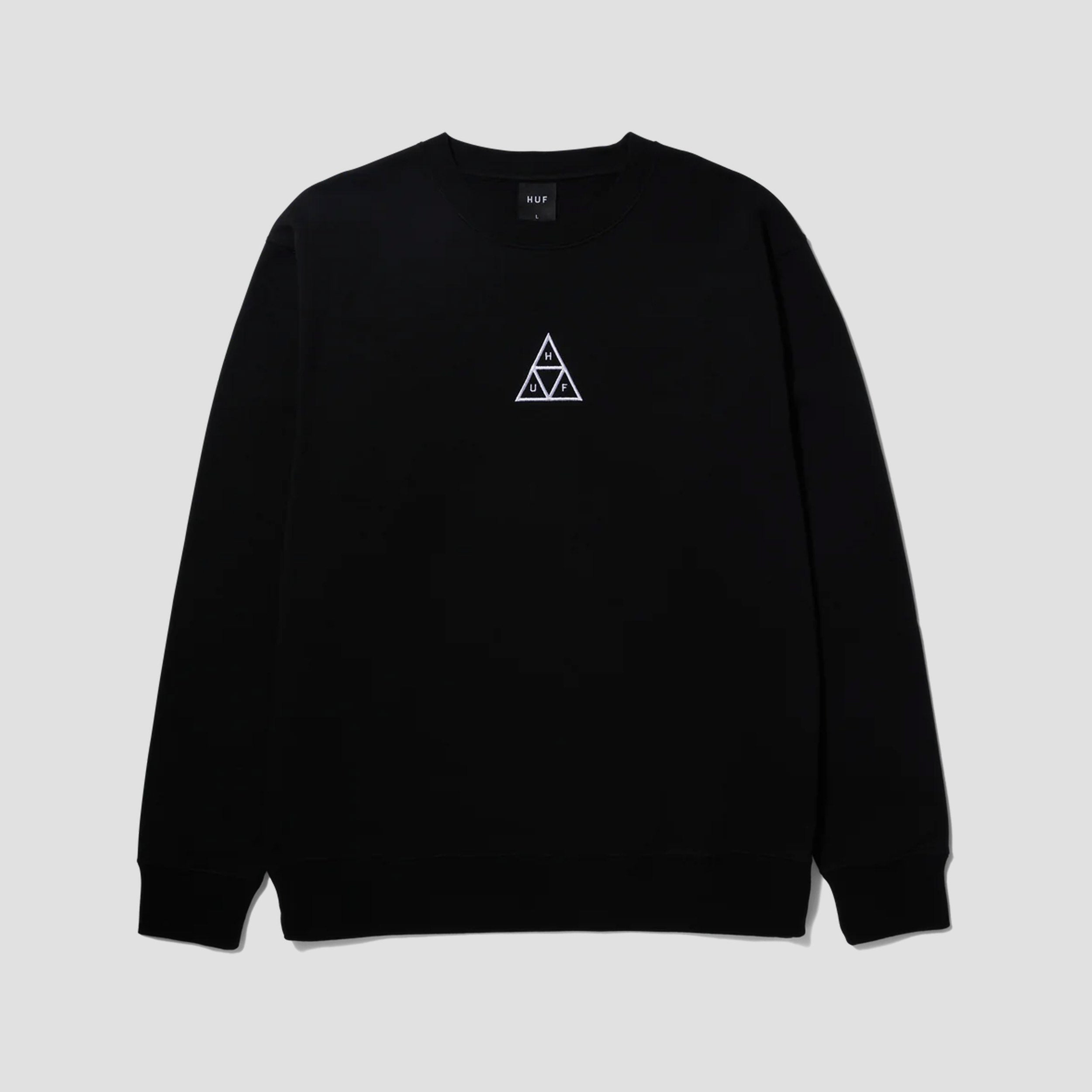 Huf Set Triple Triangle Crewneck Black – Slam City Skates