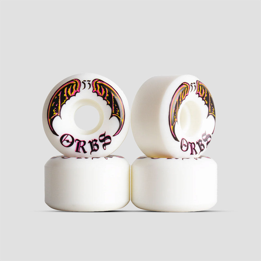 Orbs 53mm 99A Specters Conical Skateboard Wheels White – Slam City Skates