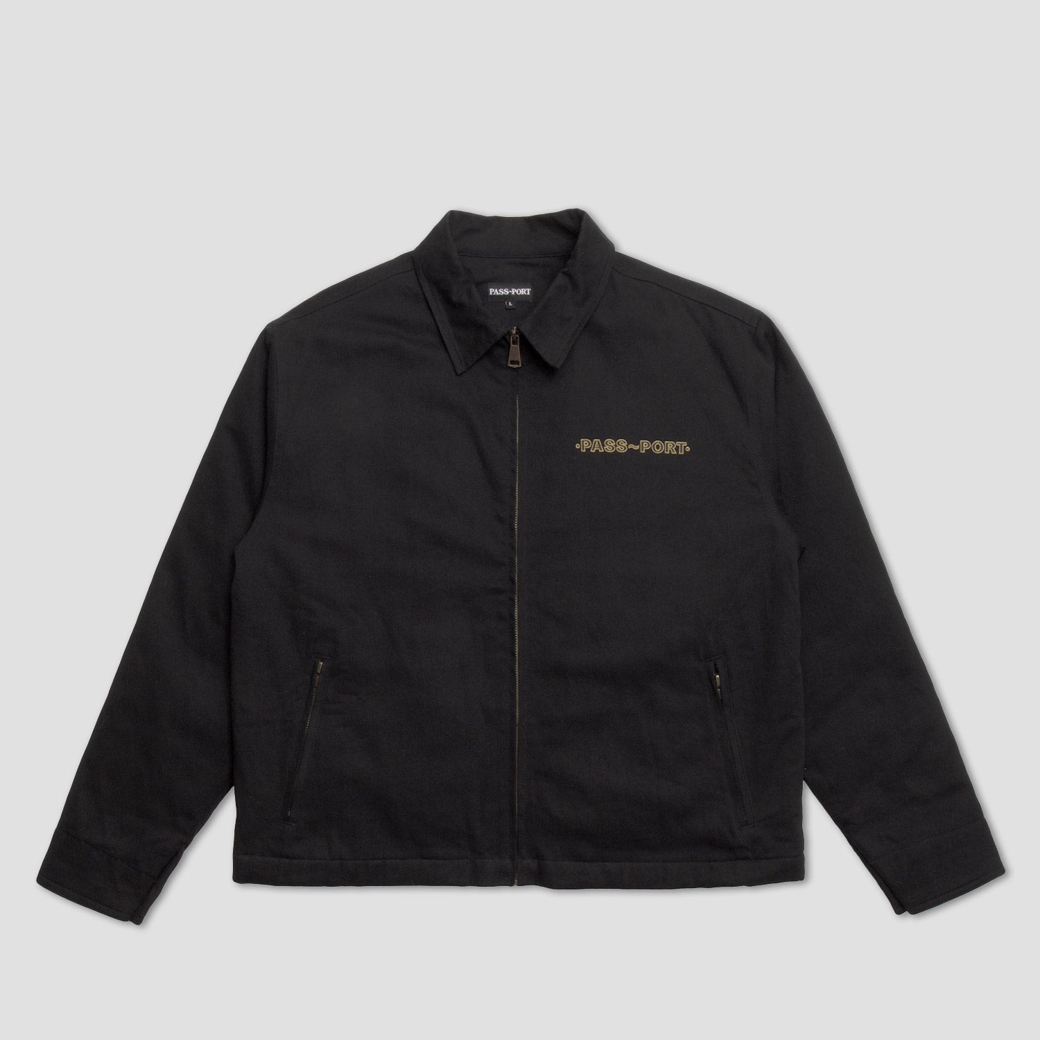 Passport Emblem Workers Jacket Black – Slam City Skates