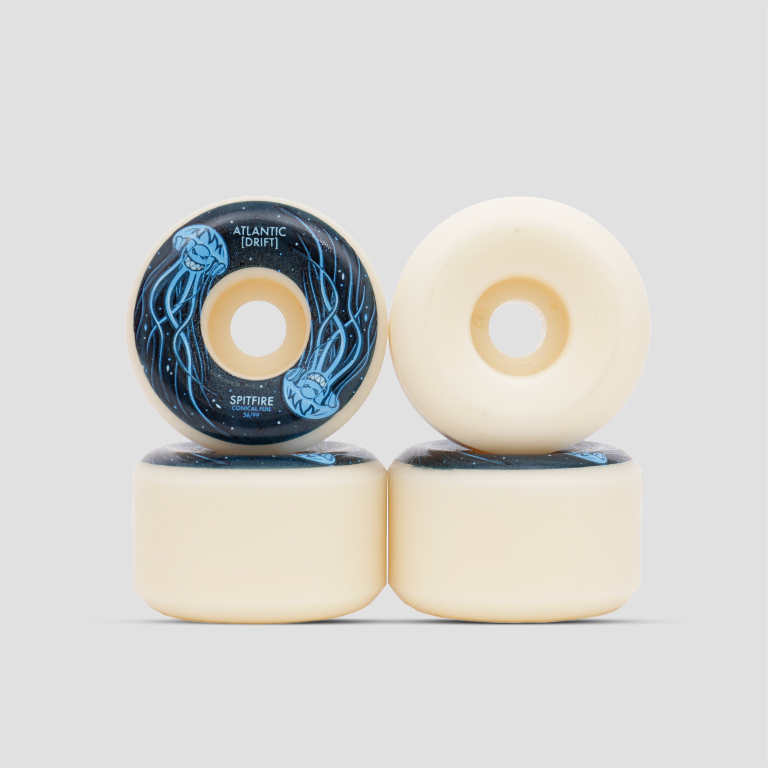 Spitfire x Atlantic Drift 56mm Conical Full 99 Formula Four Skateboard ...