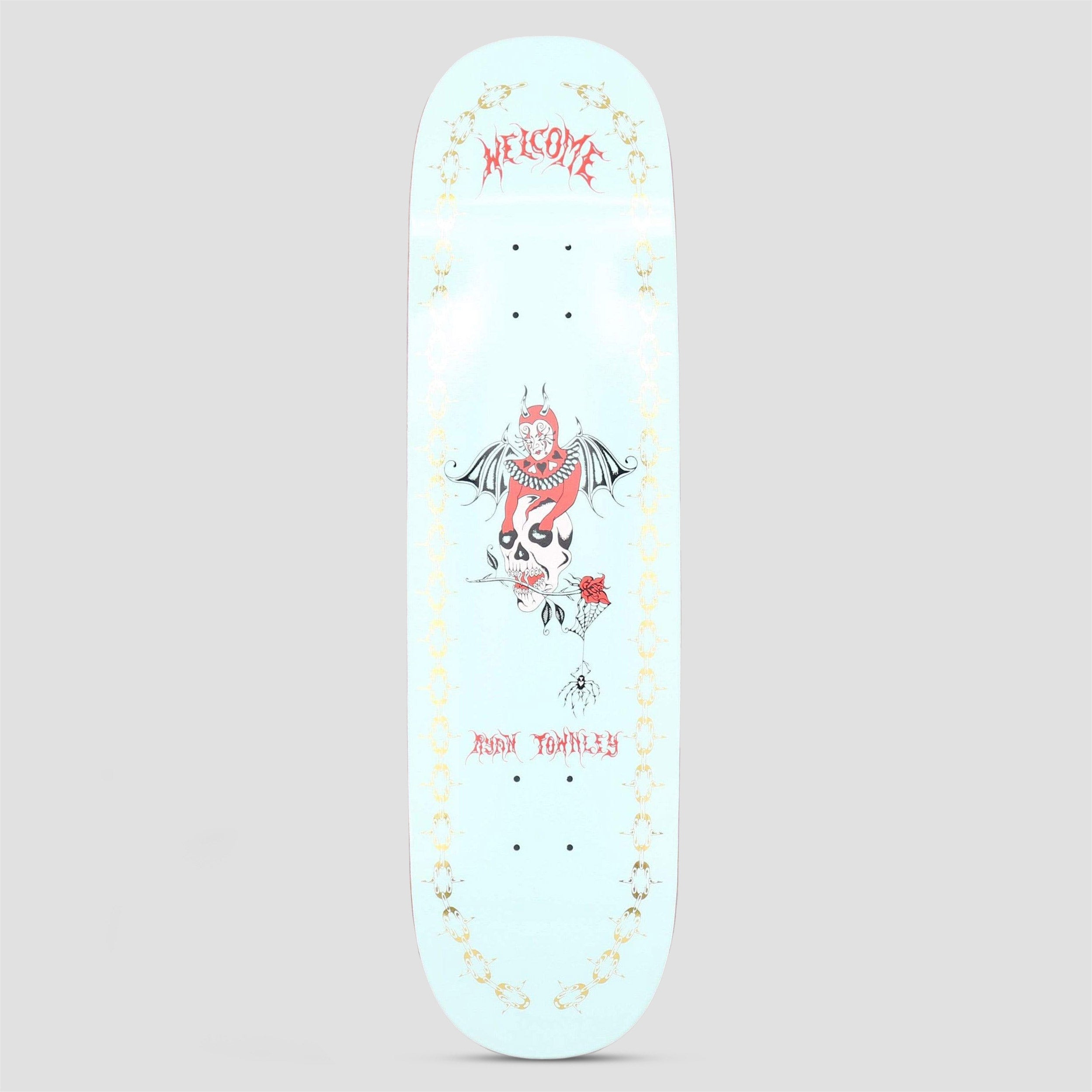Welcome 8.6 Townley Angel On Enera Skateboard Deck Light Teal / Gold F ...