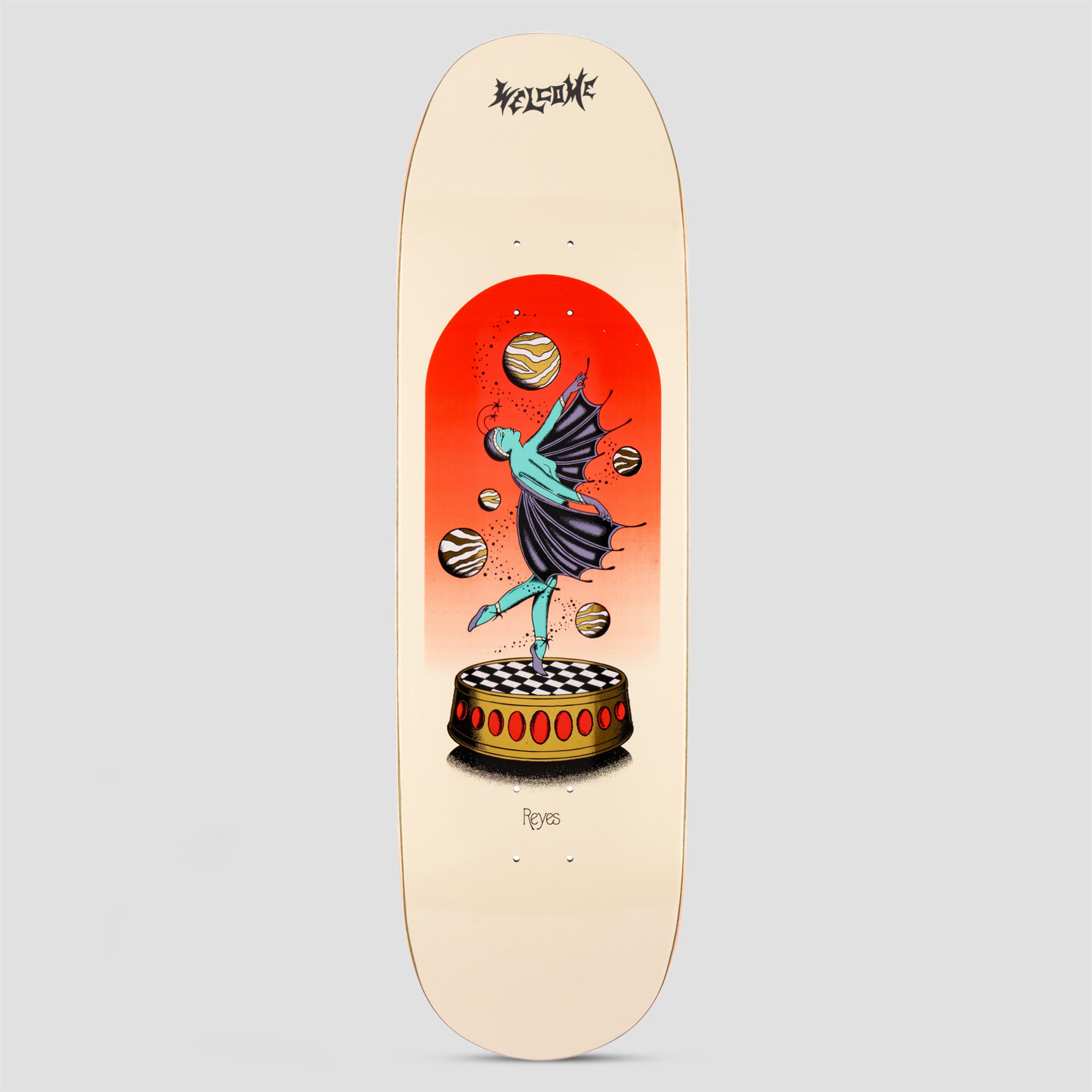 Welcome 9.0 Dancer on Baculus 2.0 Skateboard Deck Bone / Gold Foil ...