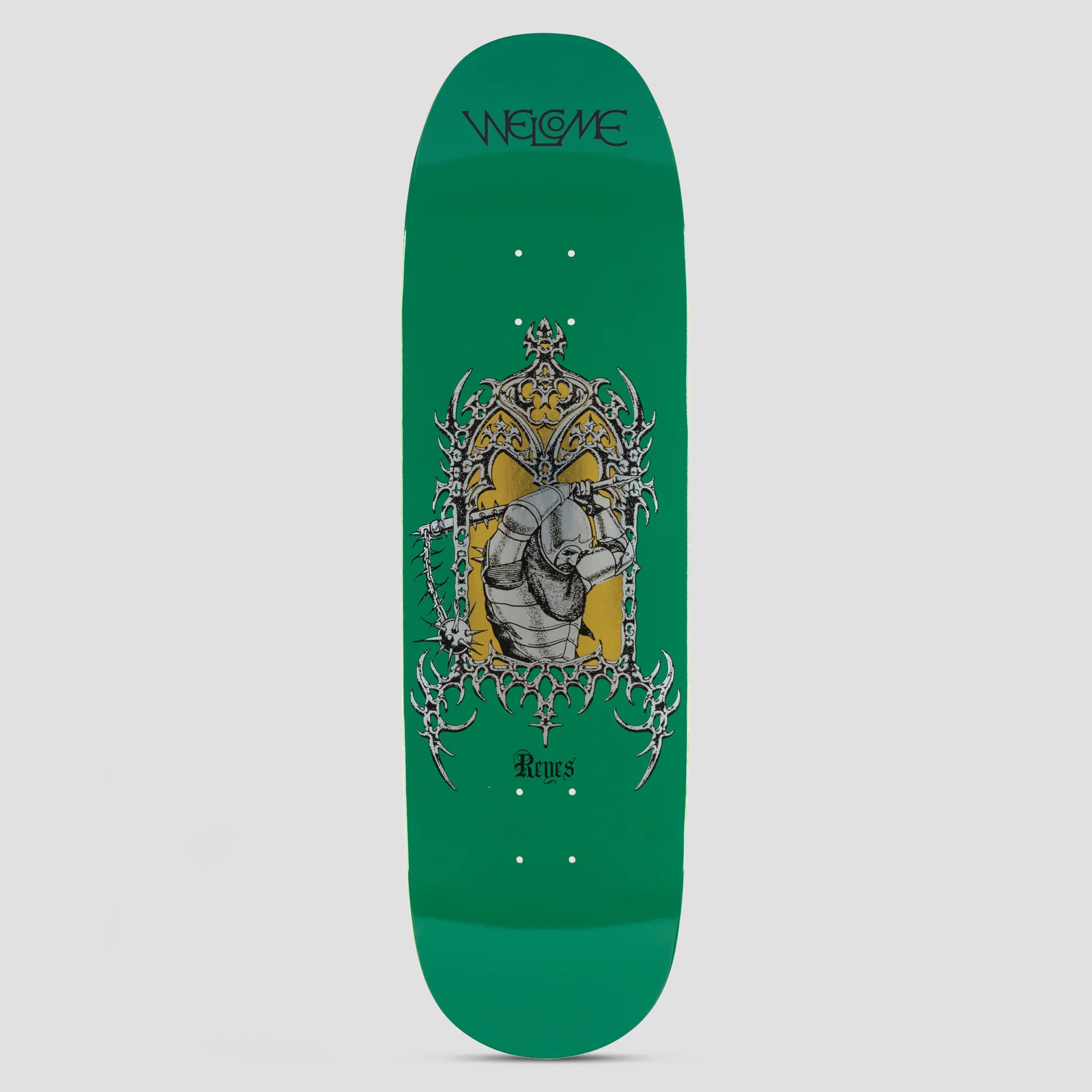 Welcome 9.0 Flail Ryan Reyes Skateboard Deck Green / Gold Foil – Slam ...