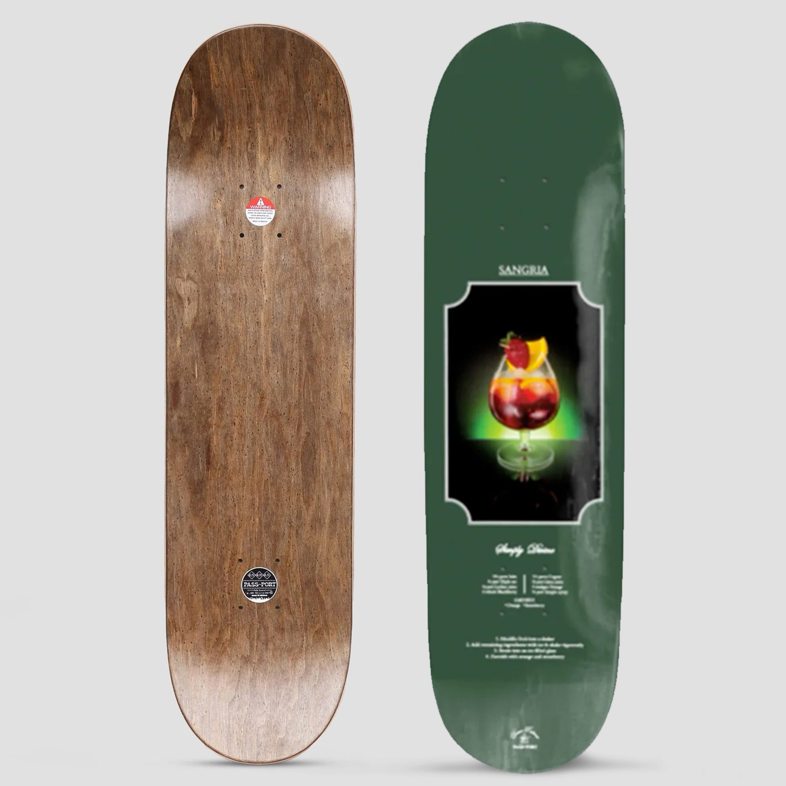 Passport 8.00 Cocktail Pro Series Dean Sangria Skateboard Deck – Slam ...