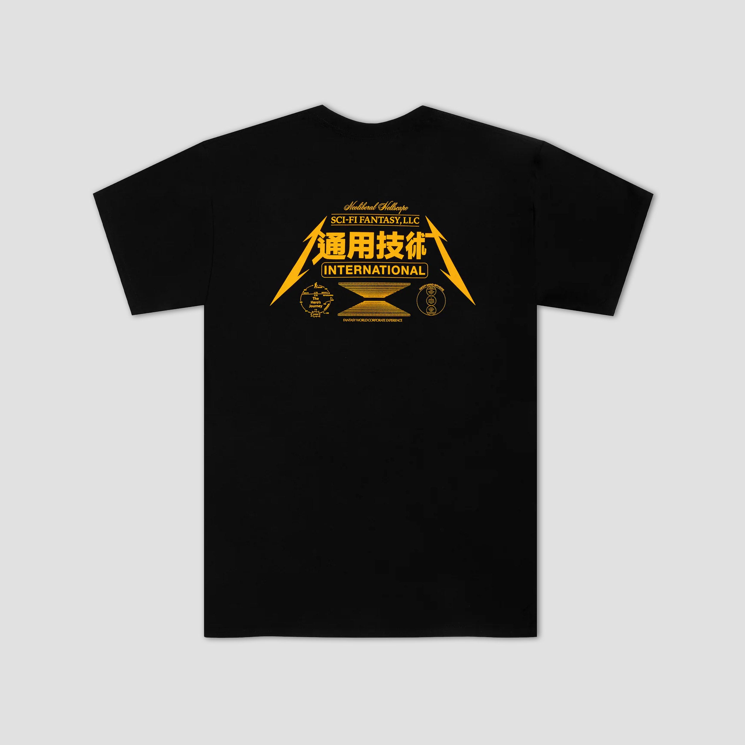 Sci-Fi Fantasy Neoliberal T-Shirt Black – Slam City Skates