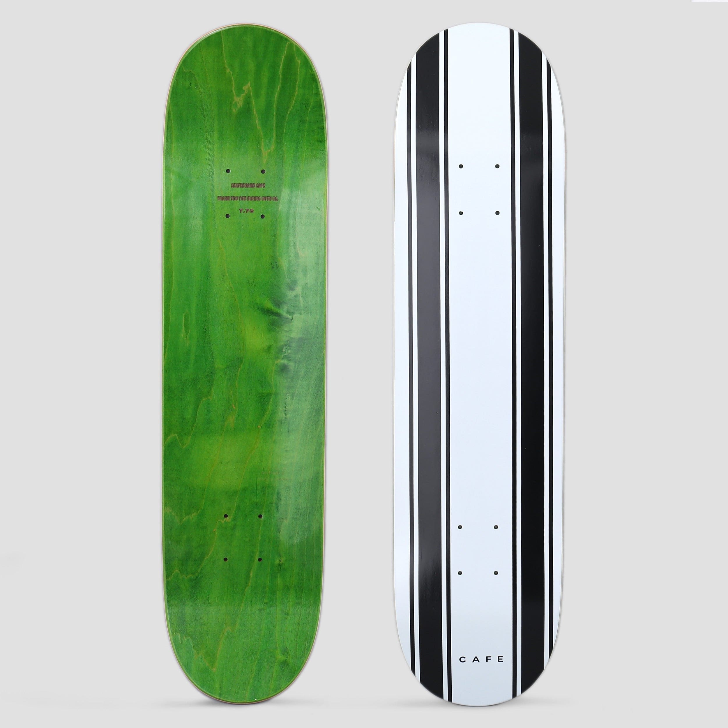 Skateboard Cafe 8.25 Stripe Deck White / Black – Slam City Skates