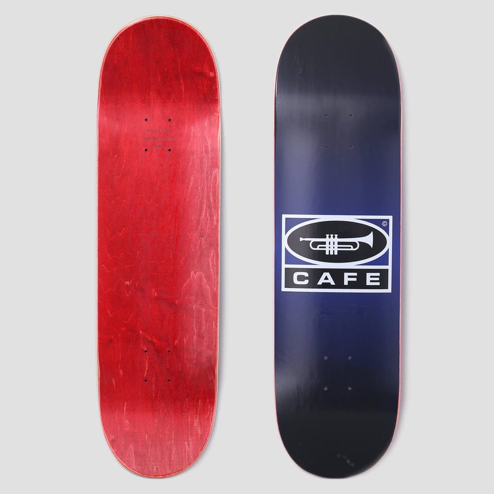 Skateboard Cafe 8.125 Trumpet Logo Skateboard Deck Navy / Black Fade ...