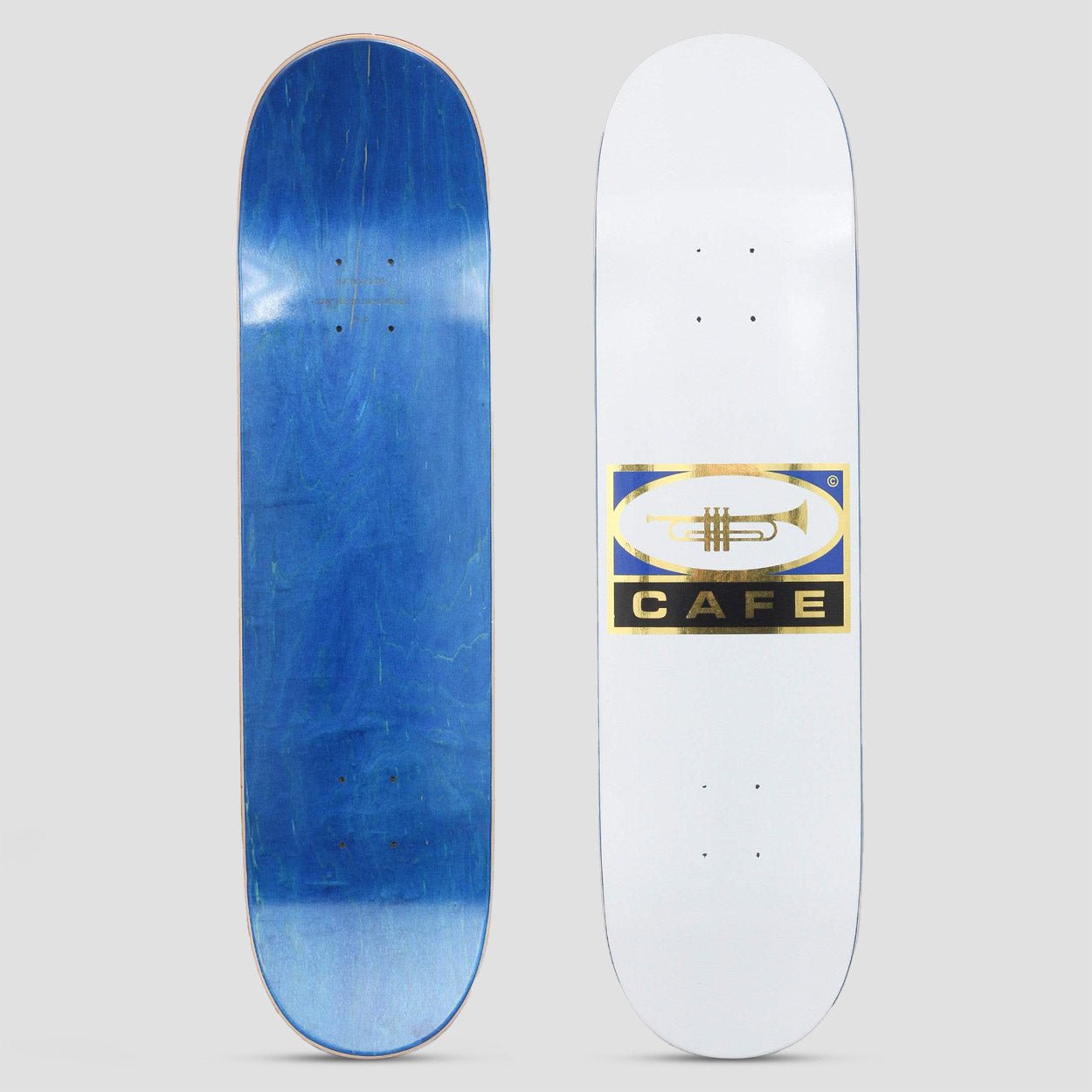 Skateboard Cafe 7.75 Trumpet Logo Deck White / Gold – Slam City Skates