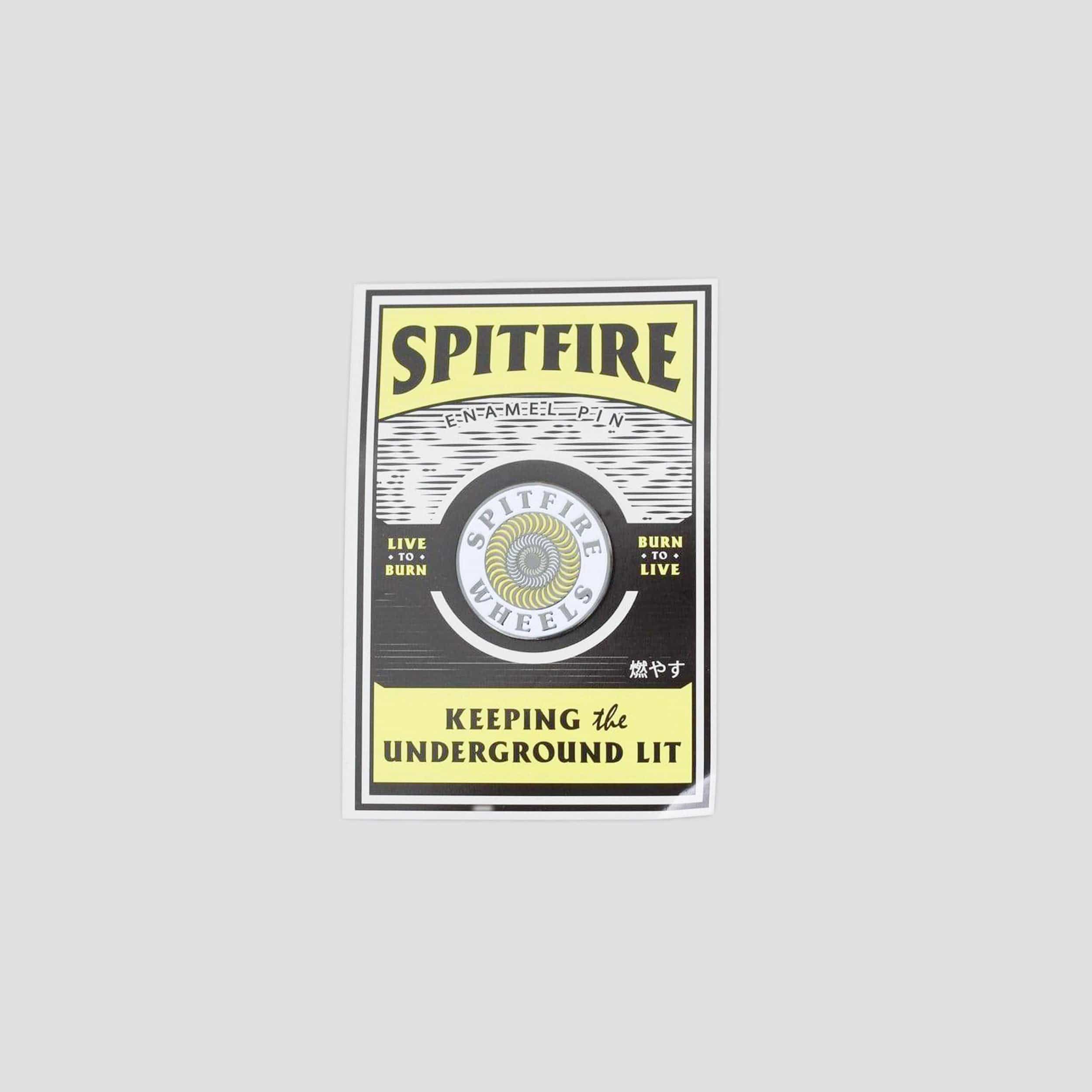 Spitfire OG Circle Lapel Pin Yellow from Slam City Skates London UK