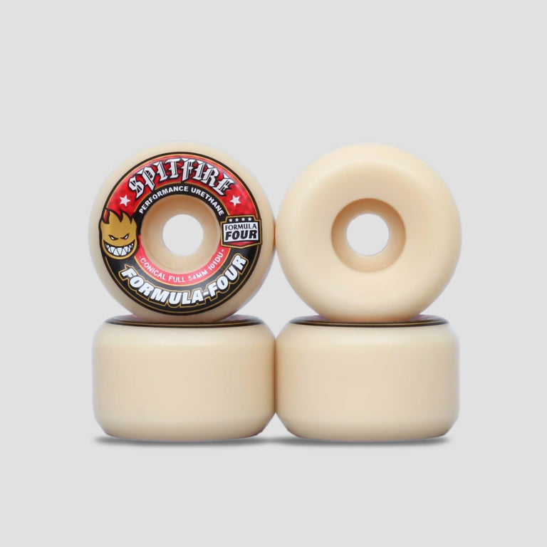 Spitfire 54mm 101DU Formula Four Conical Full Skateboard Wheels Natura ...