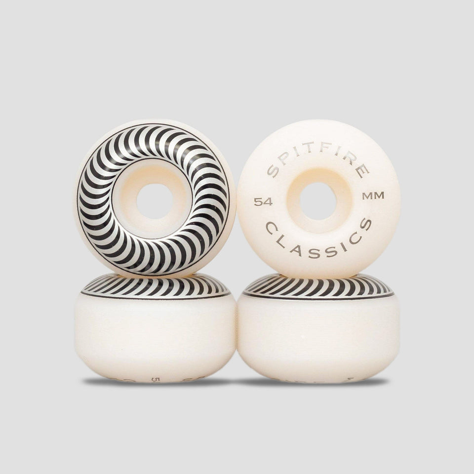 Spitfire 54mm Classic Skateboard Wheels White - Slam City Skates