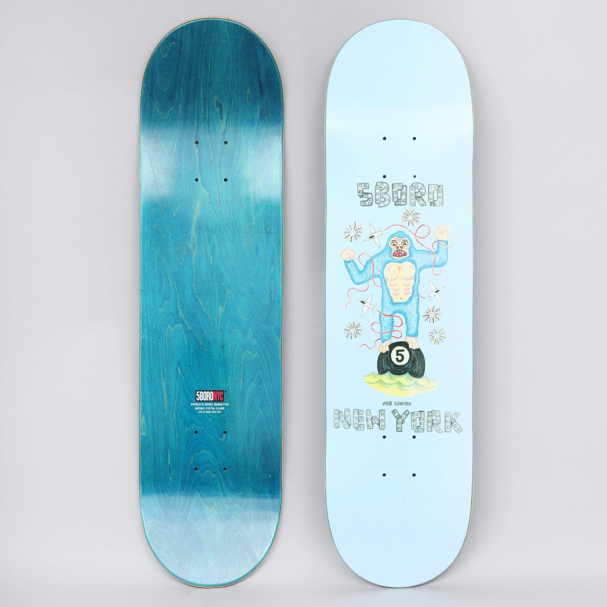5Boro X Ds 8.25 Rob Ganyon Skateboard Deck Blue – Slam City Skates