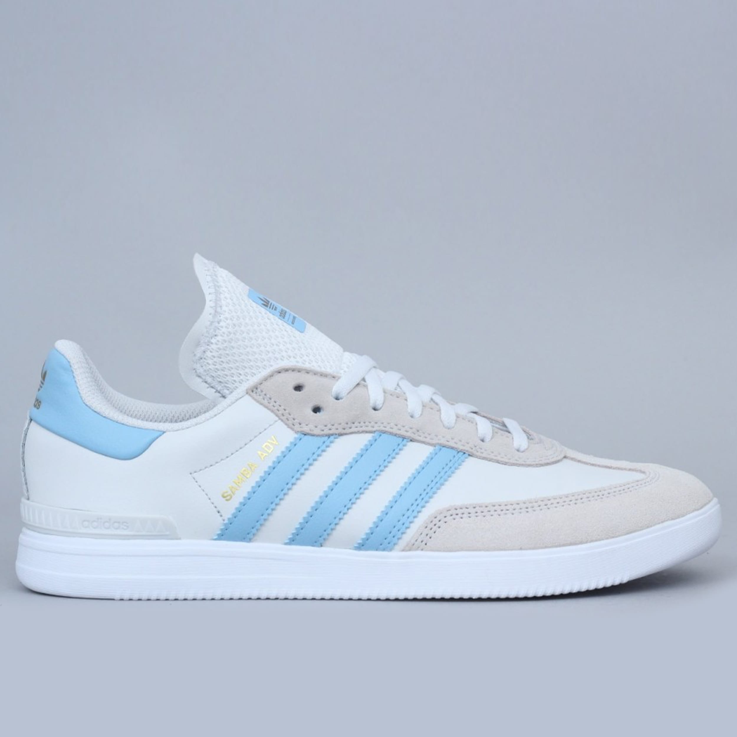 adidas Samba Advance Skate Shoes - White / Blue / White – Slam City Skates