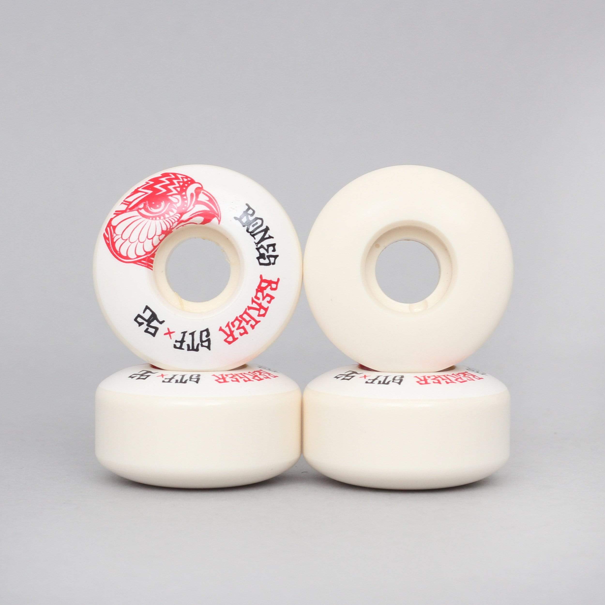 Bones 52mm 103A Berger Falcon STF V3 Slims Skateboard Wheels White ...