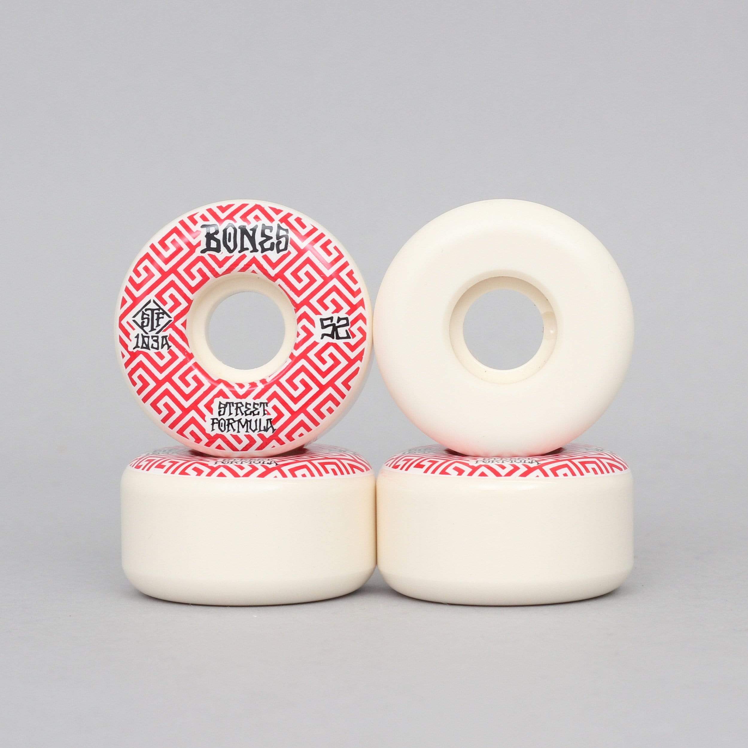 Bones 52mm 103A Patterns STF V2 Locks Skateboard Wheels White - Slam ...