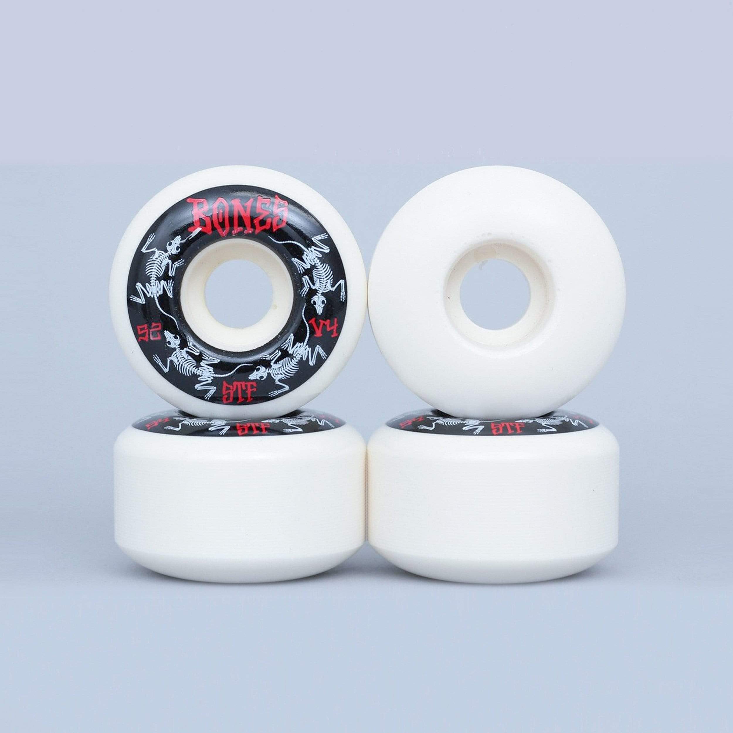 Bones 52mm Annuals STF V4 Wheels White from Slam City Skates London UK
