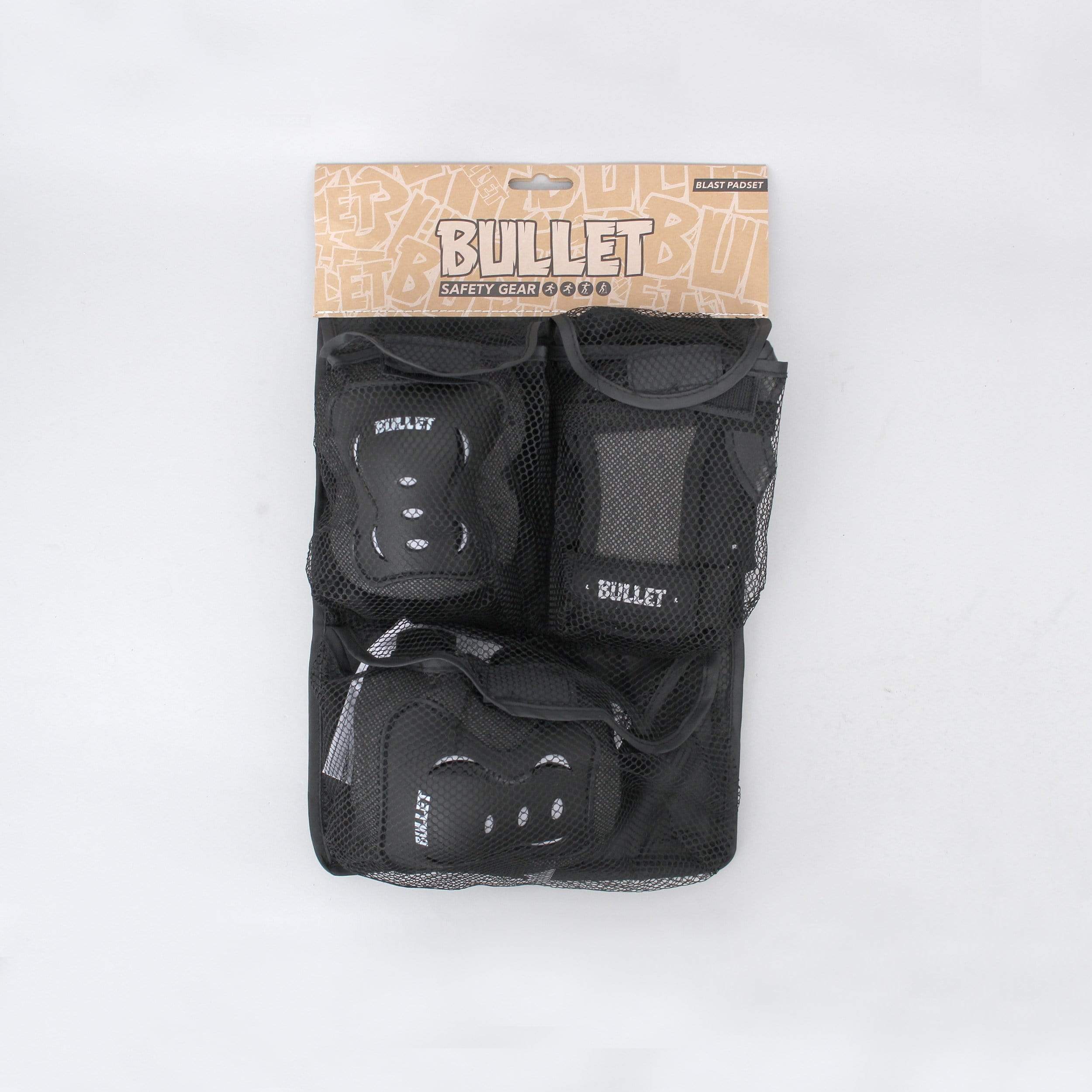 Bullet Blast V2 Triple Junior Skateboard Padset Black / White – Slam ...