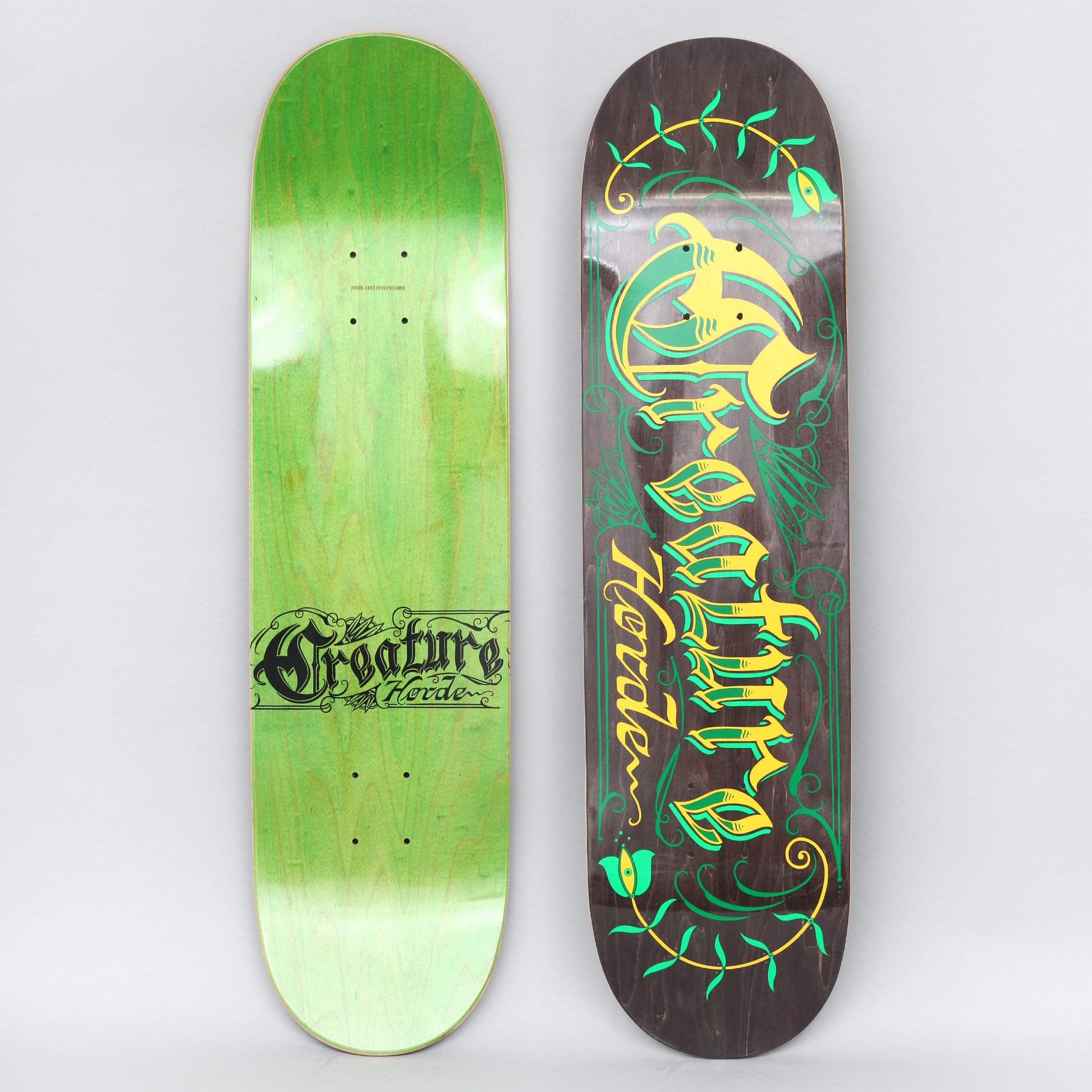 Creature 8.25 Horde Script HRM Skateboard Deck Black / Green – Slam ...