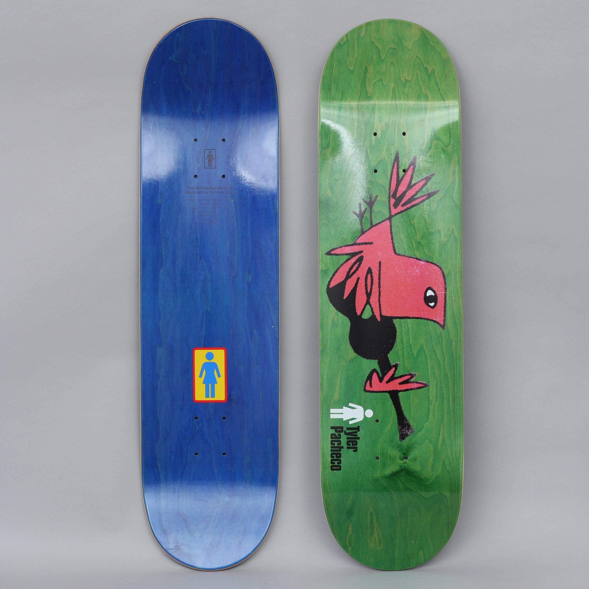 Girl 8.375 Tyler Pacheco Vinyl One Off Skateboard Deck Green – Slam ...