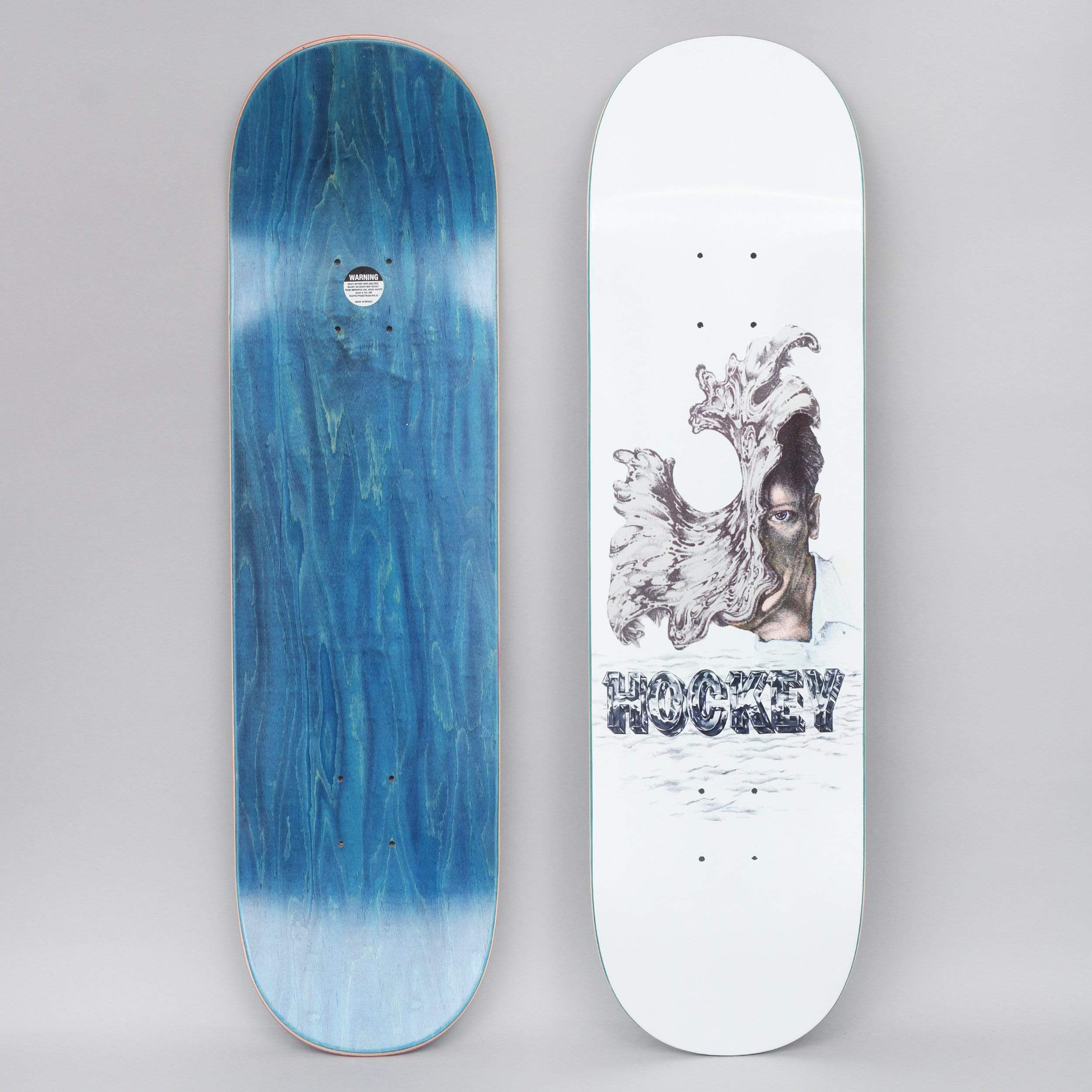Hockey 8.25 Andrew Allen Liquid Metal Skateboard Deck White - Slam City ...