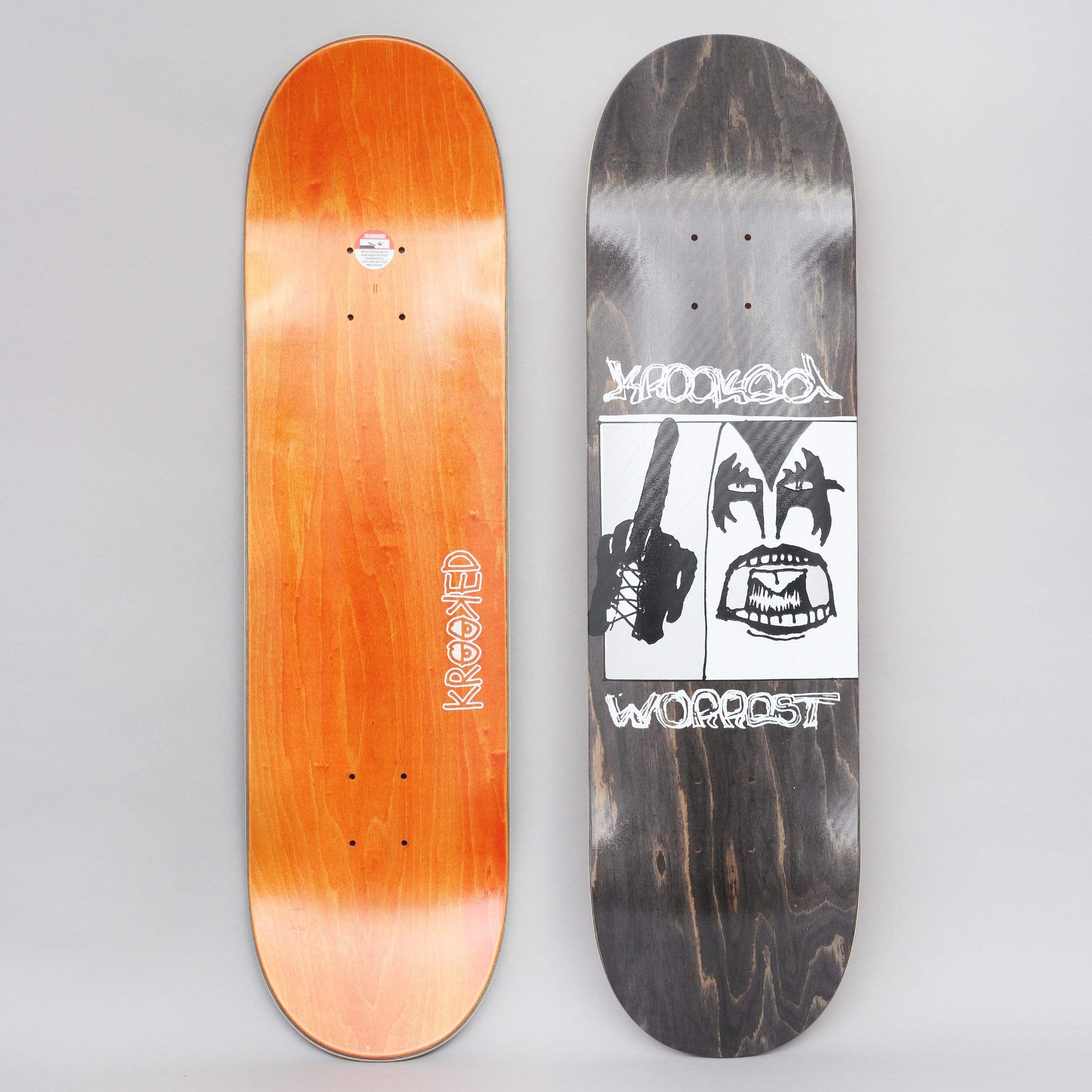 Krooked 8.3 Worrest Destroyer TT Slick Skateboard Deck Black – Slam ...