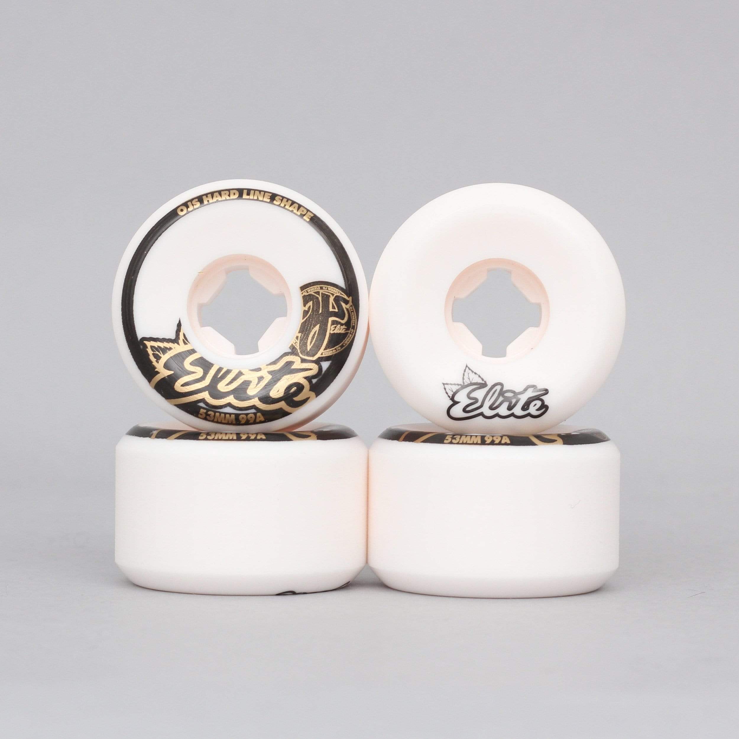 OJ 53mm 99A Elite Hard Line Skateboard Wheels White – Slam City Skates