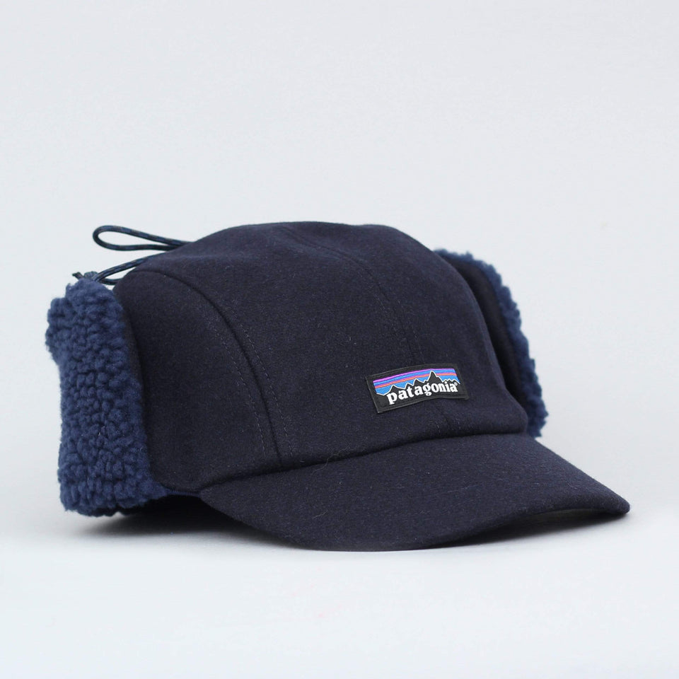 Patagonia Recycled Wool Ear Flap Cap Classic Navy - Slam City Skates