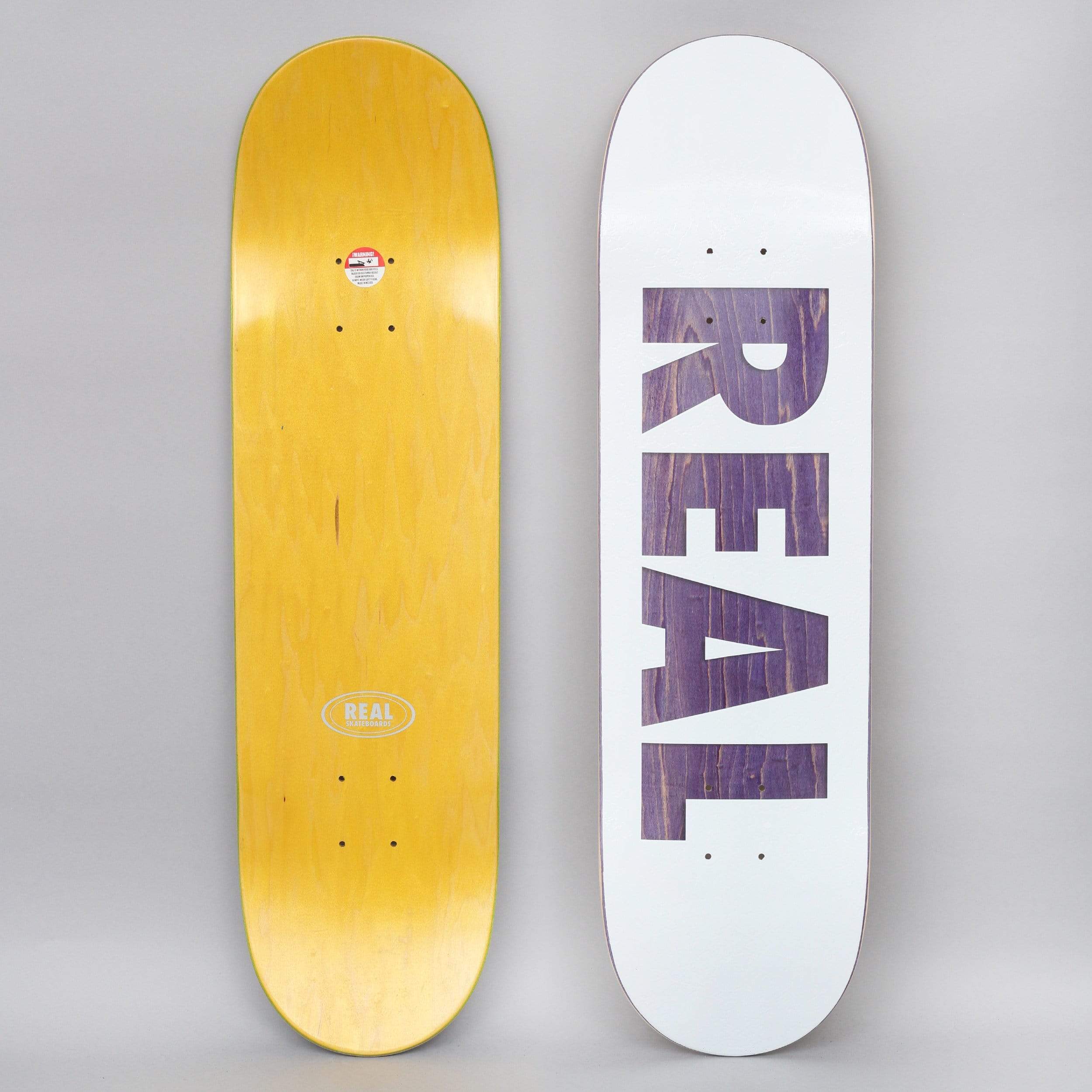 Real 8.5 Bold Series Skateboard Deck White – Slam City Skates