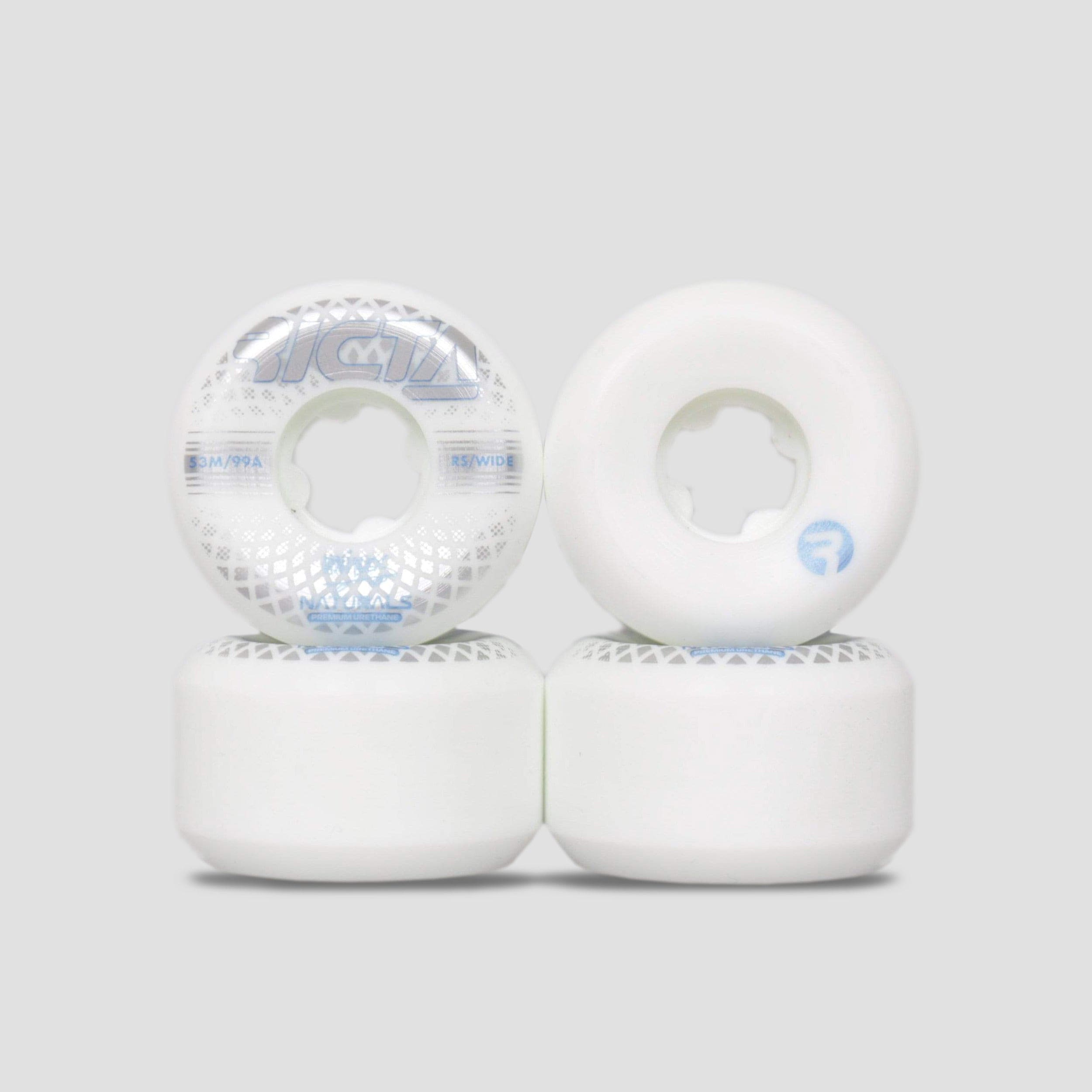 Cloud Wheels Ricta 53mm Skateboard Wheels - 99A Reflective White (Pro ...