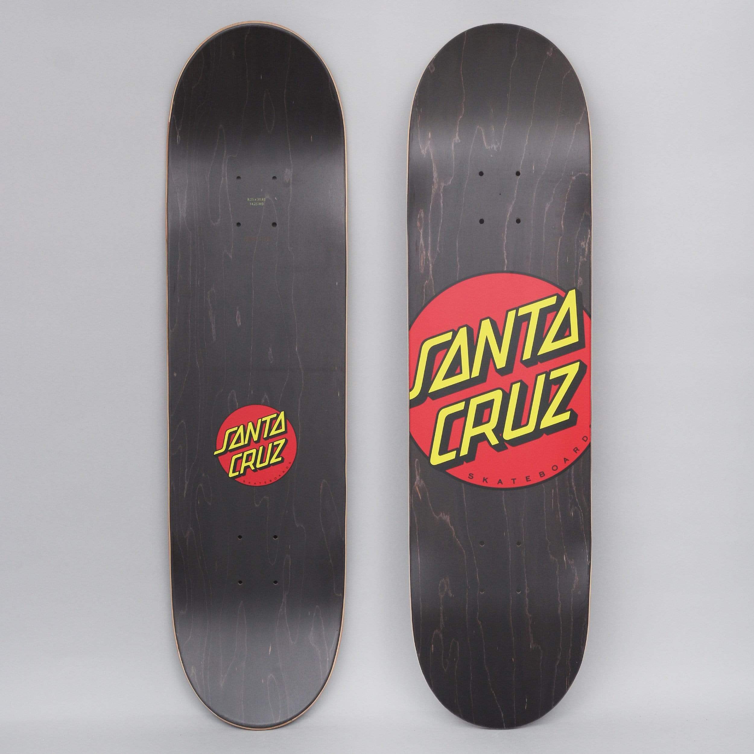Santa Cruz 8.25 Classic Dot Skateboard Deck Black / Red – Slam City Skates