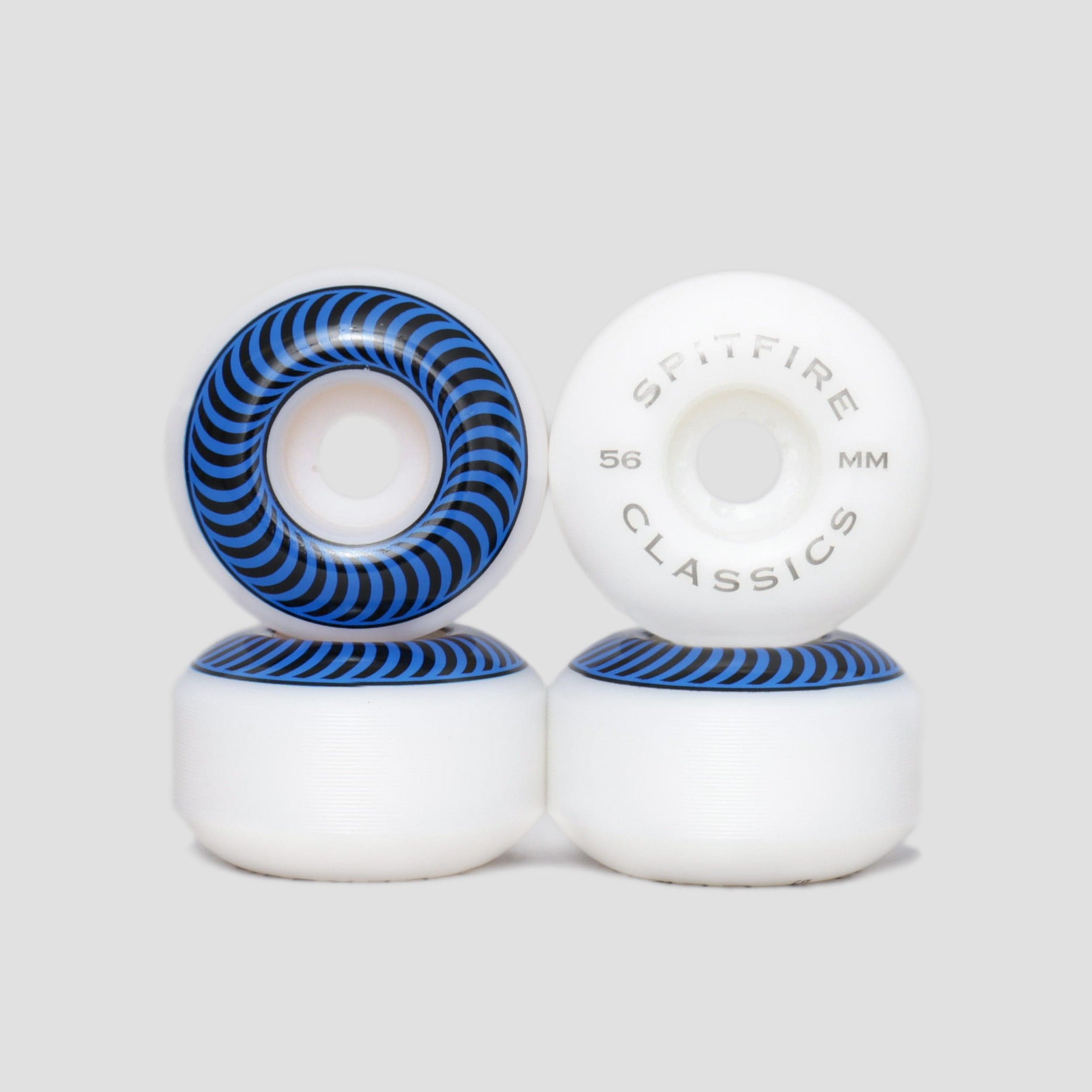 Spitfire 56mm Classic White Skateboard Wheels - Slam City Skates