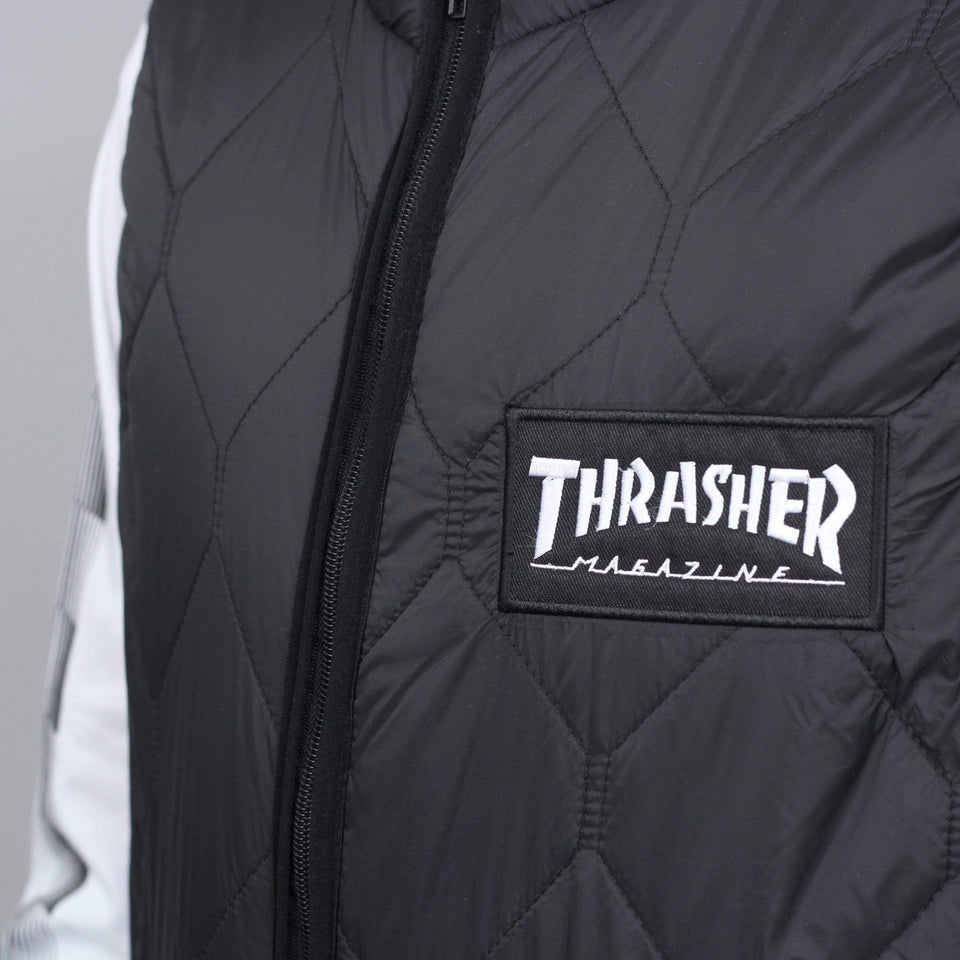 Thrasher Magazine Logo Vest Jacket Black - Slam City Skates