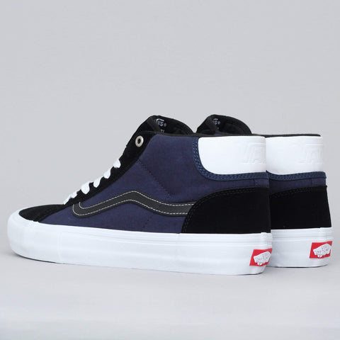 Vans Mid Skool Pro Shoes (Streetmachine) Black / Dark Blue / Tradition ...