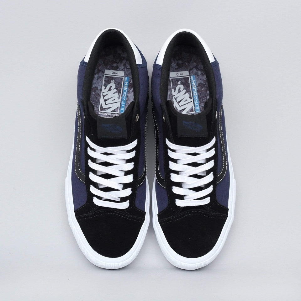 Vans Mid Skool Pro Shoes (Streetmachine) Black / Dark Blue / Tradition ...