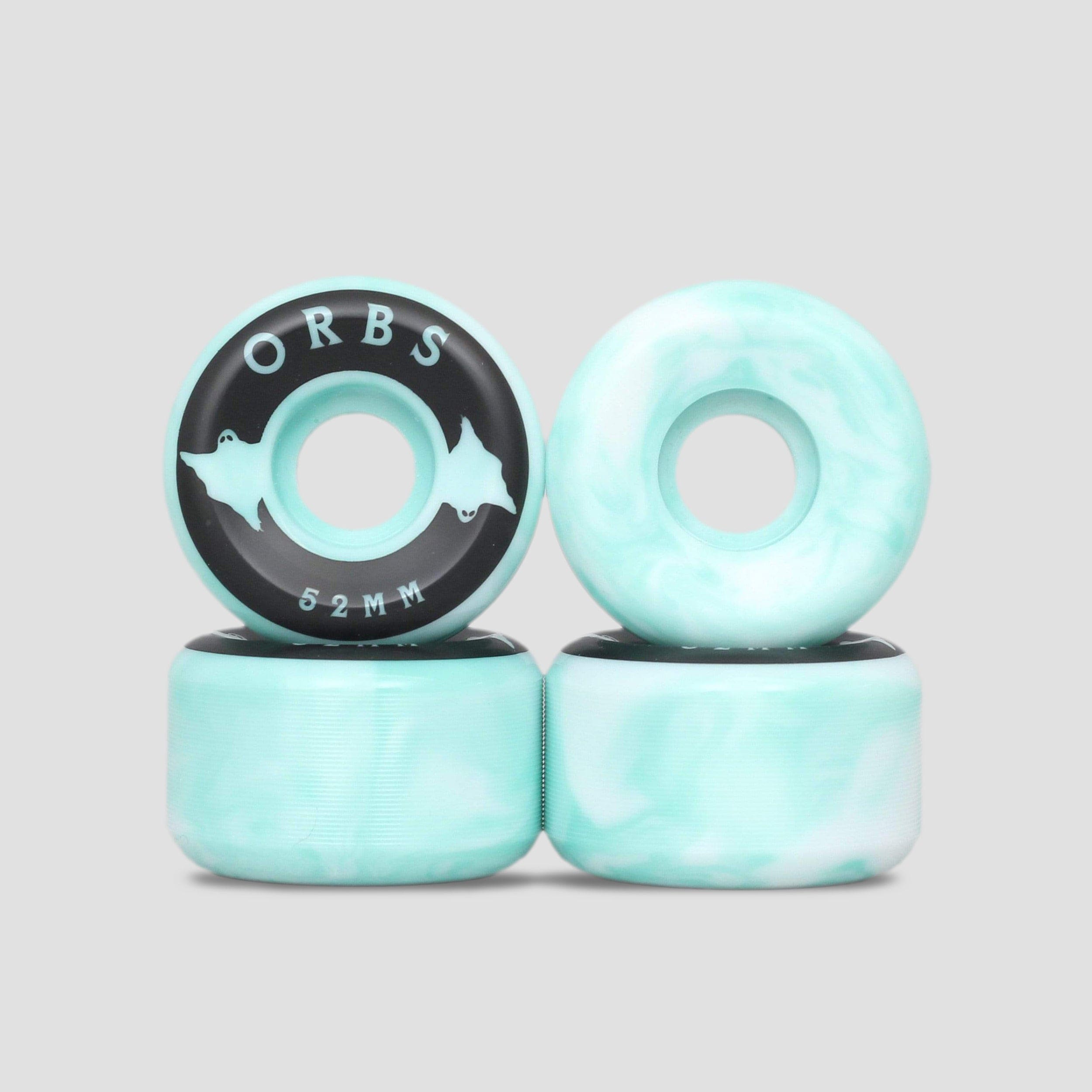 Orbs 52mm 99A Specters Swirls Skateboard Wheels Teal / White – Slam ...